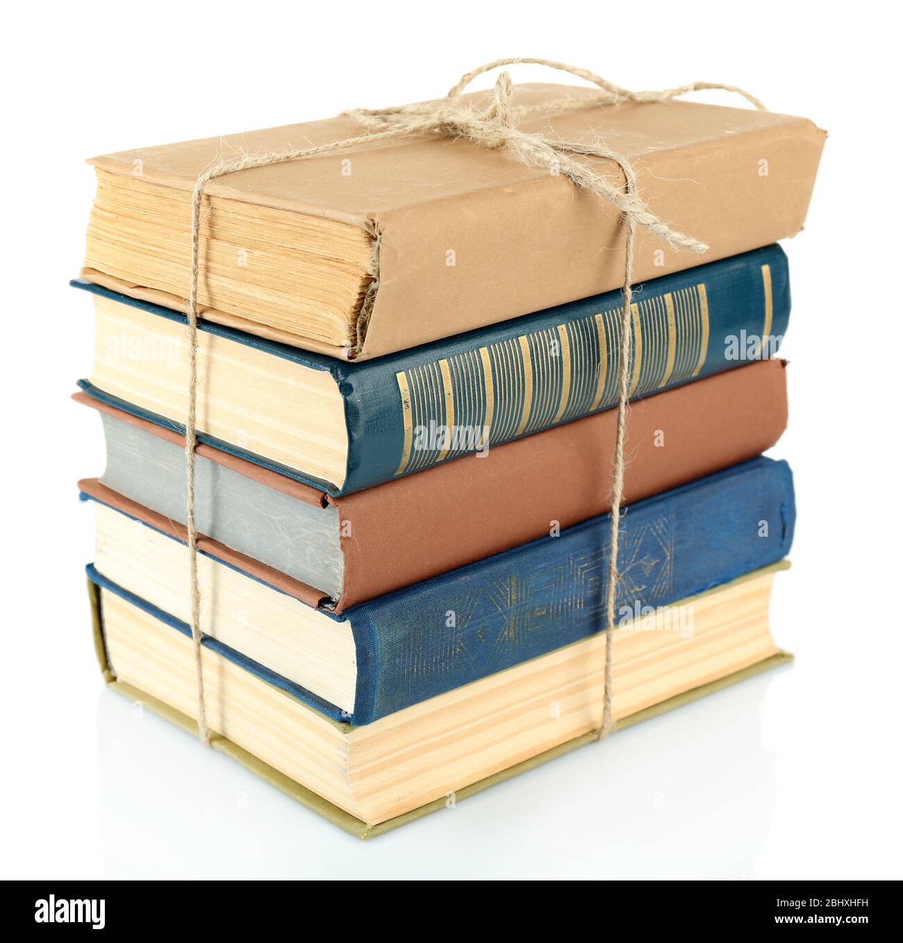 Stack of books isolated on white Stock Photo - Alamy