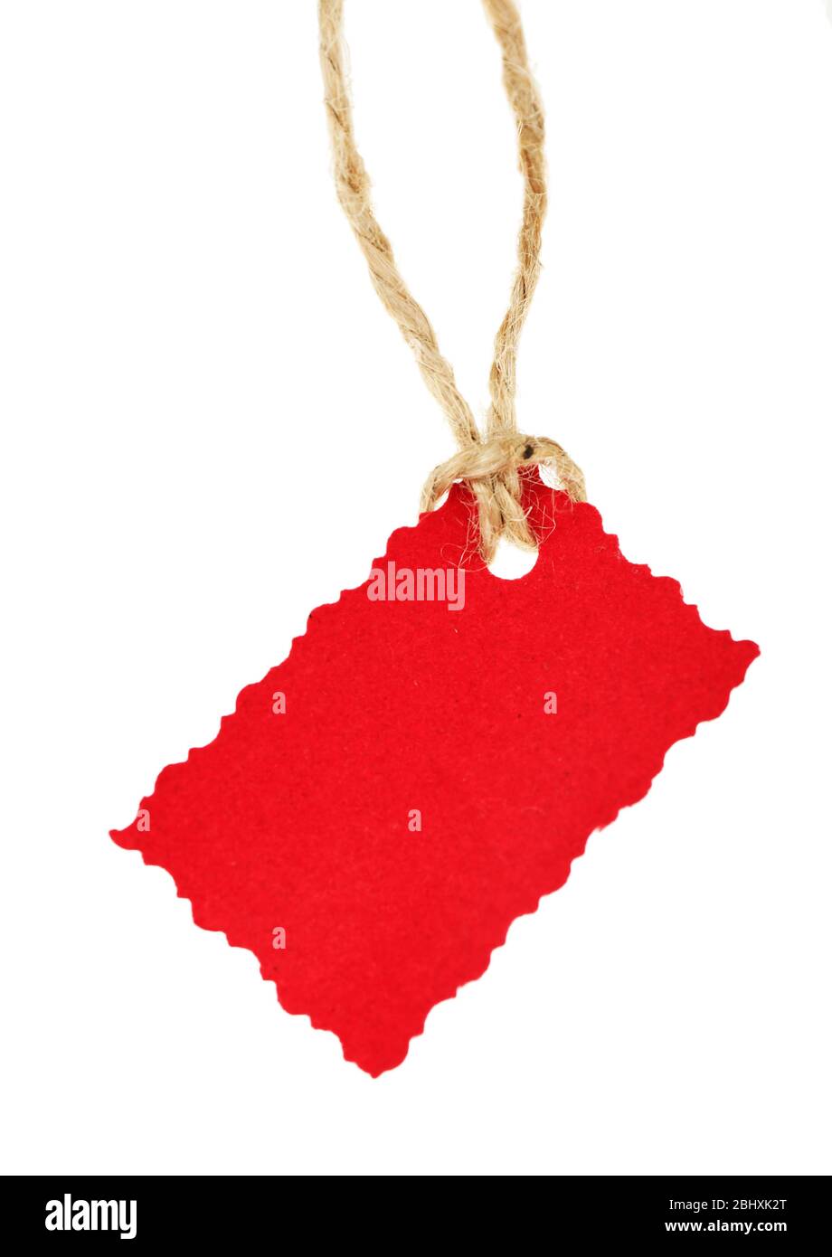 Blank tag isolated on white Stock Photo - Alamy