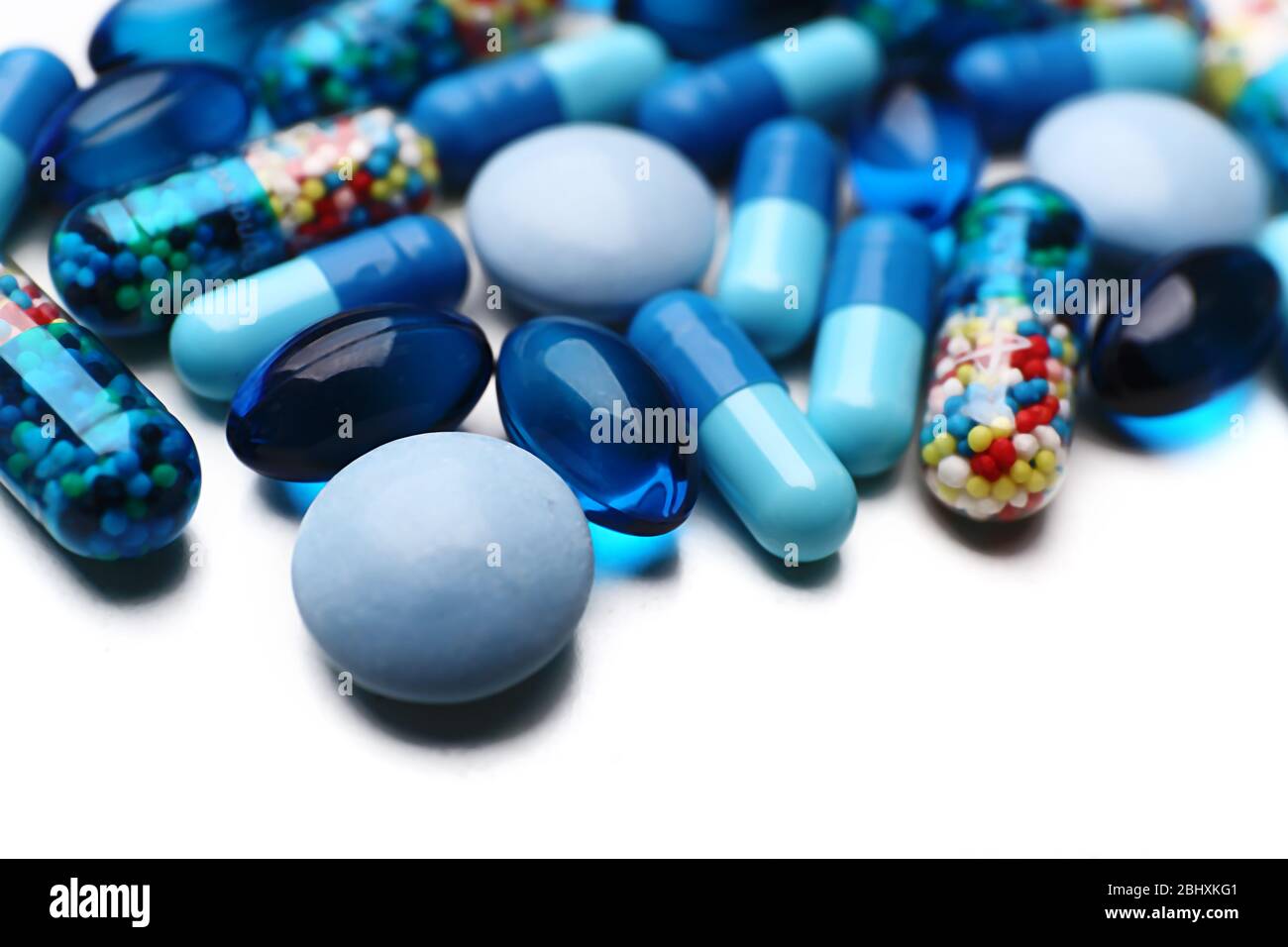 Pile of pills, closeup Stock Photo - Alamy