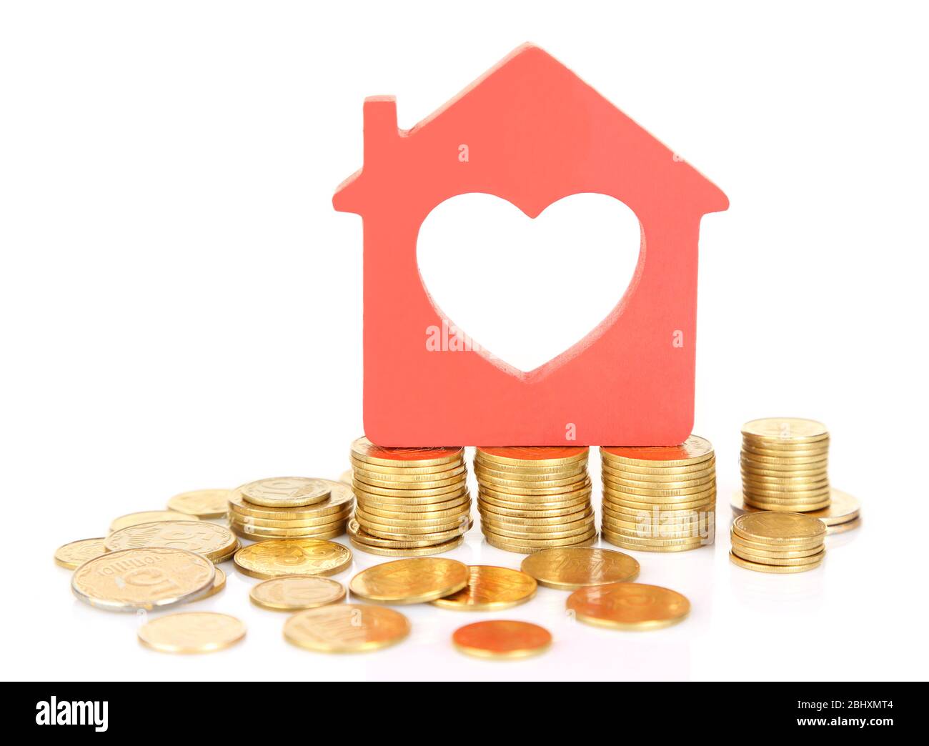 Gold house coins Cut Out Stock Images & Pictures - Alamy