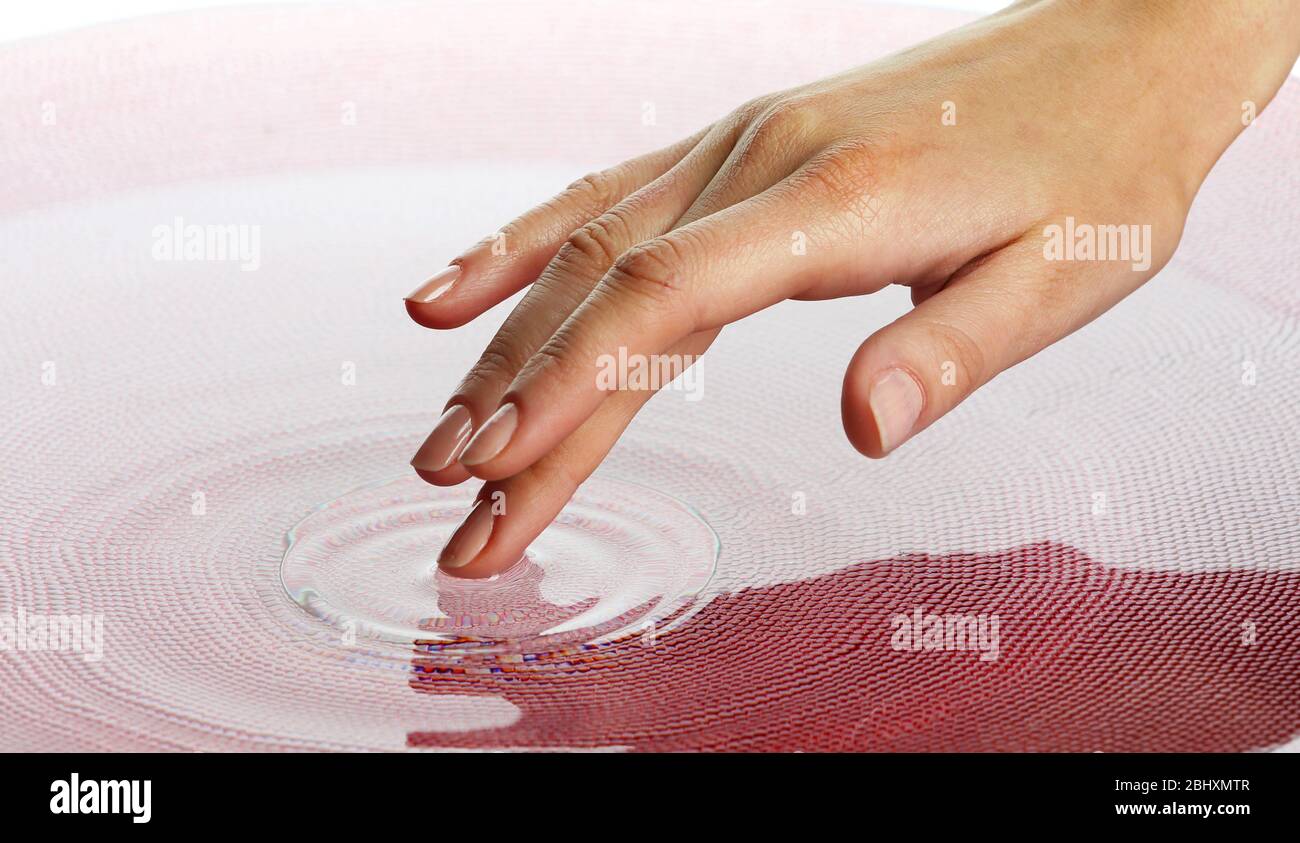 Finger touching water hi-res stock photography and images - Alamy
