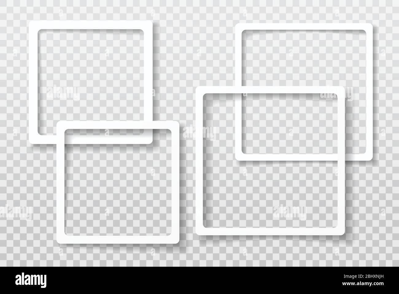 White paper frames with soft shadow for text or picture Stock Vector ...
