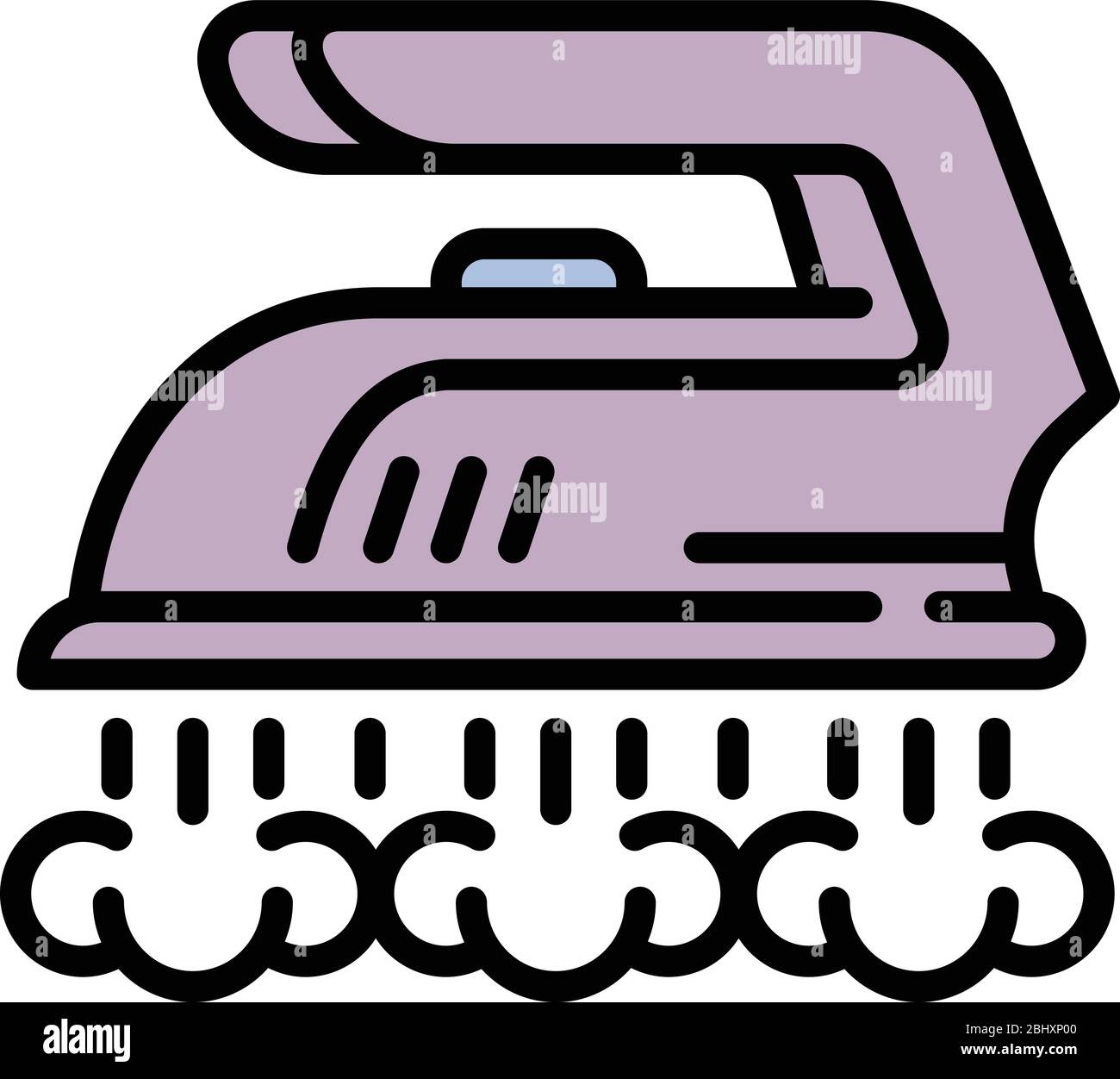 Modern iron icon. Outline modern iron vector icon for web design ...