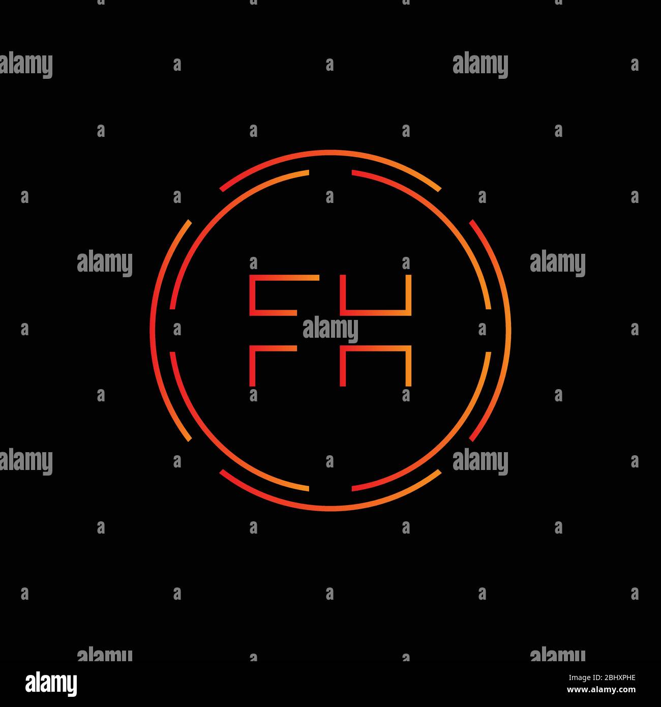 Fh logo design hi-res stock photography and images - Alamy