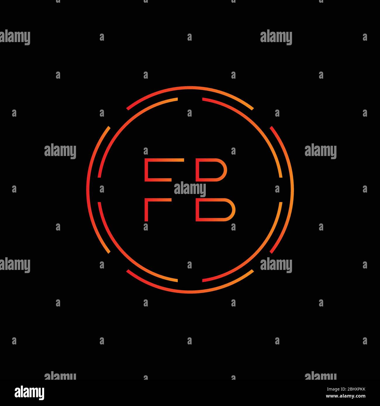 Initial Letter FB Logo Design Vector Template. Creative Linked Alphabetical FB Logo Vector Stock ...