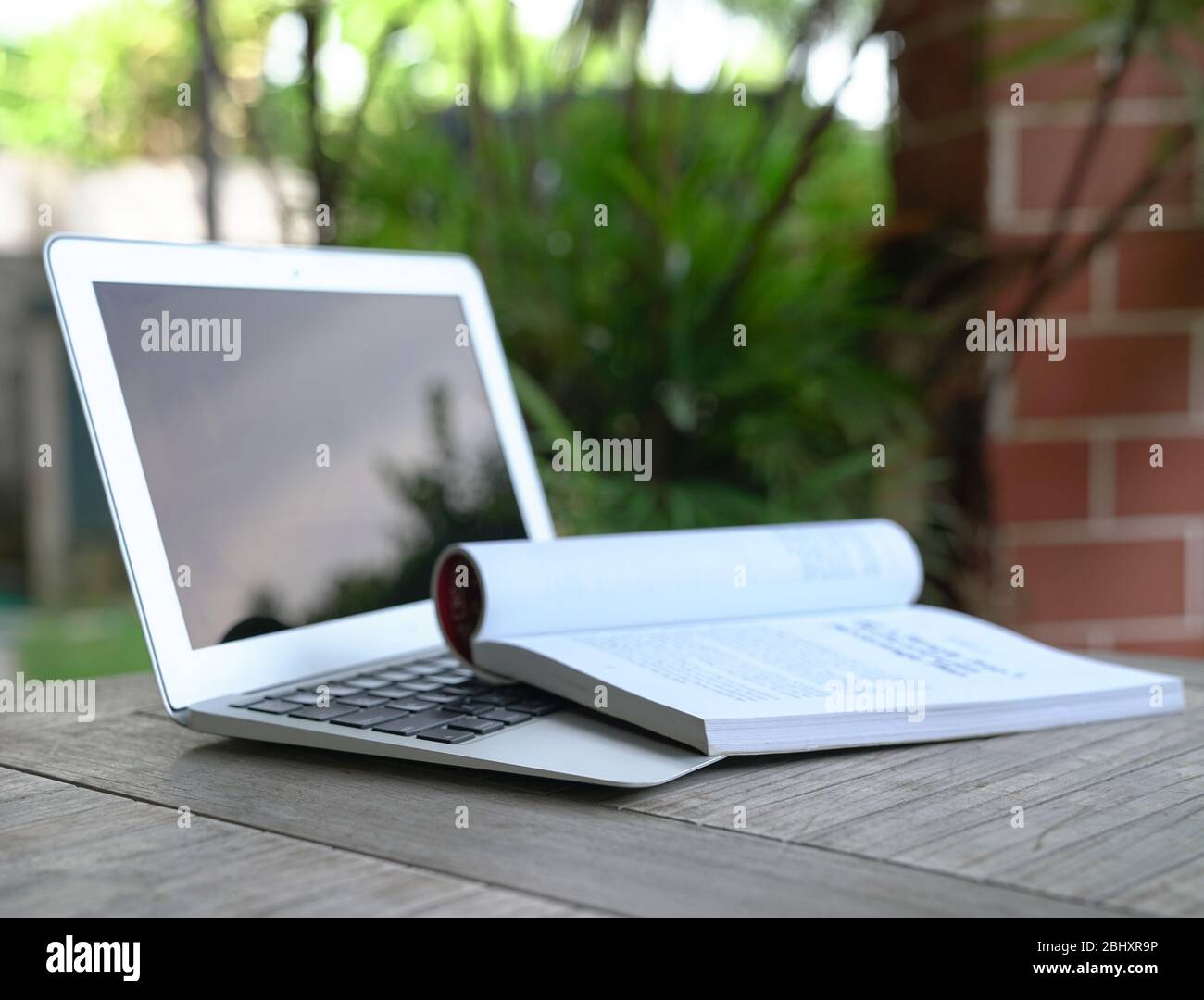 Elearning book laptop electronic book hi-res stock photography and ...