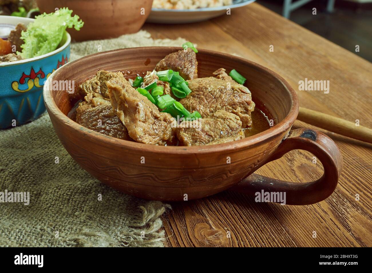 Siga Wot - spiced beef stew, Ethiopian and Eritrean stew or curry Stock ...