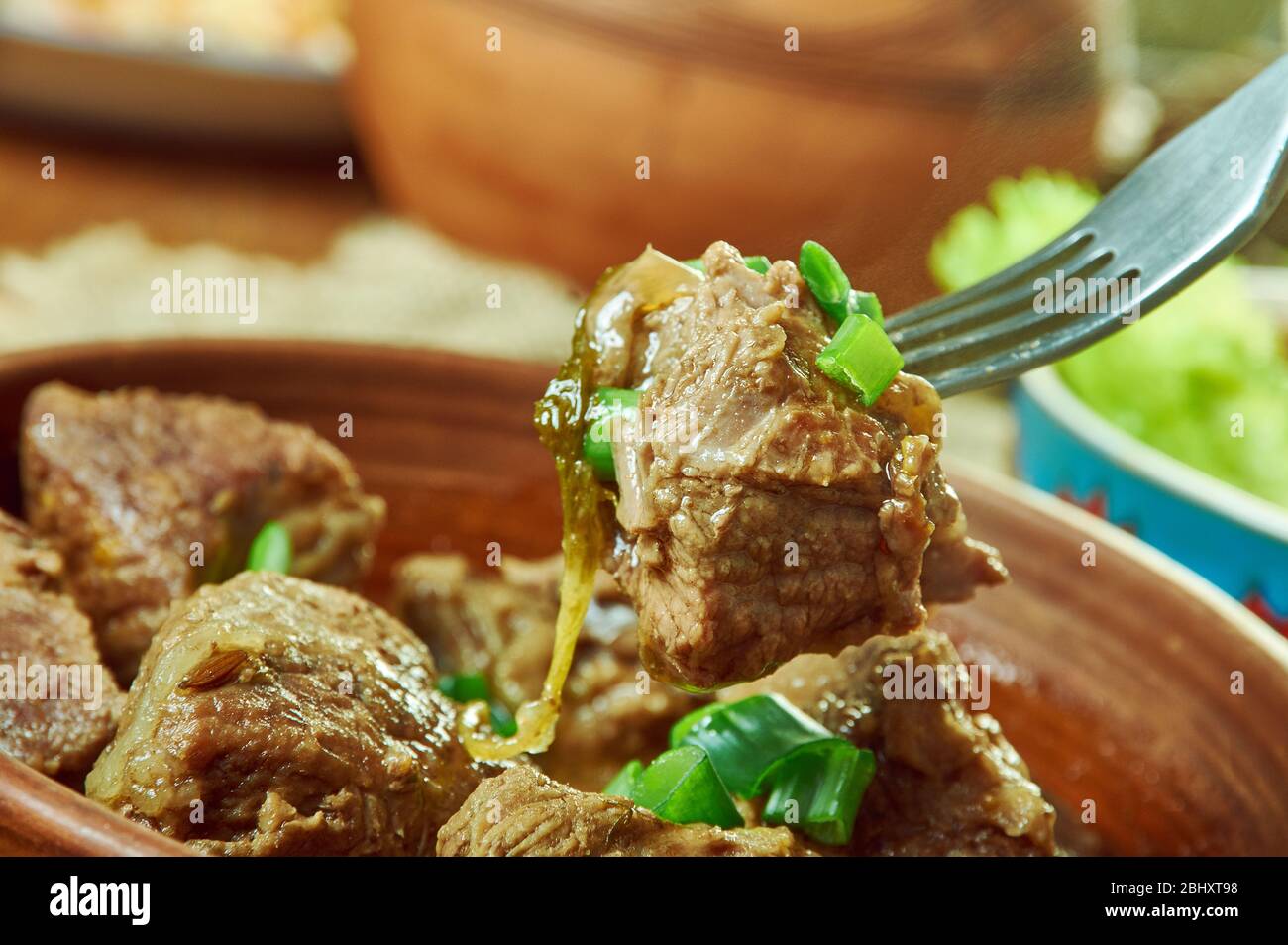 Siga Wot - spiced beef stew, Ethiopian and Eritrean stew or curry Stock ...