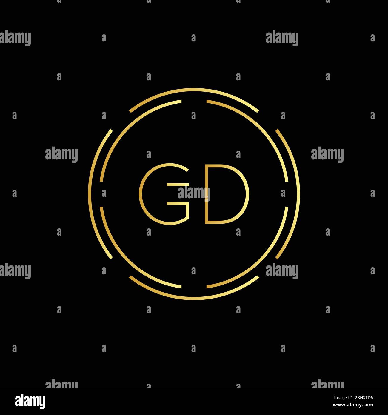 Initial Letter GD Creative Logo Design vector Template. Digital Luxury ...