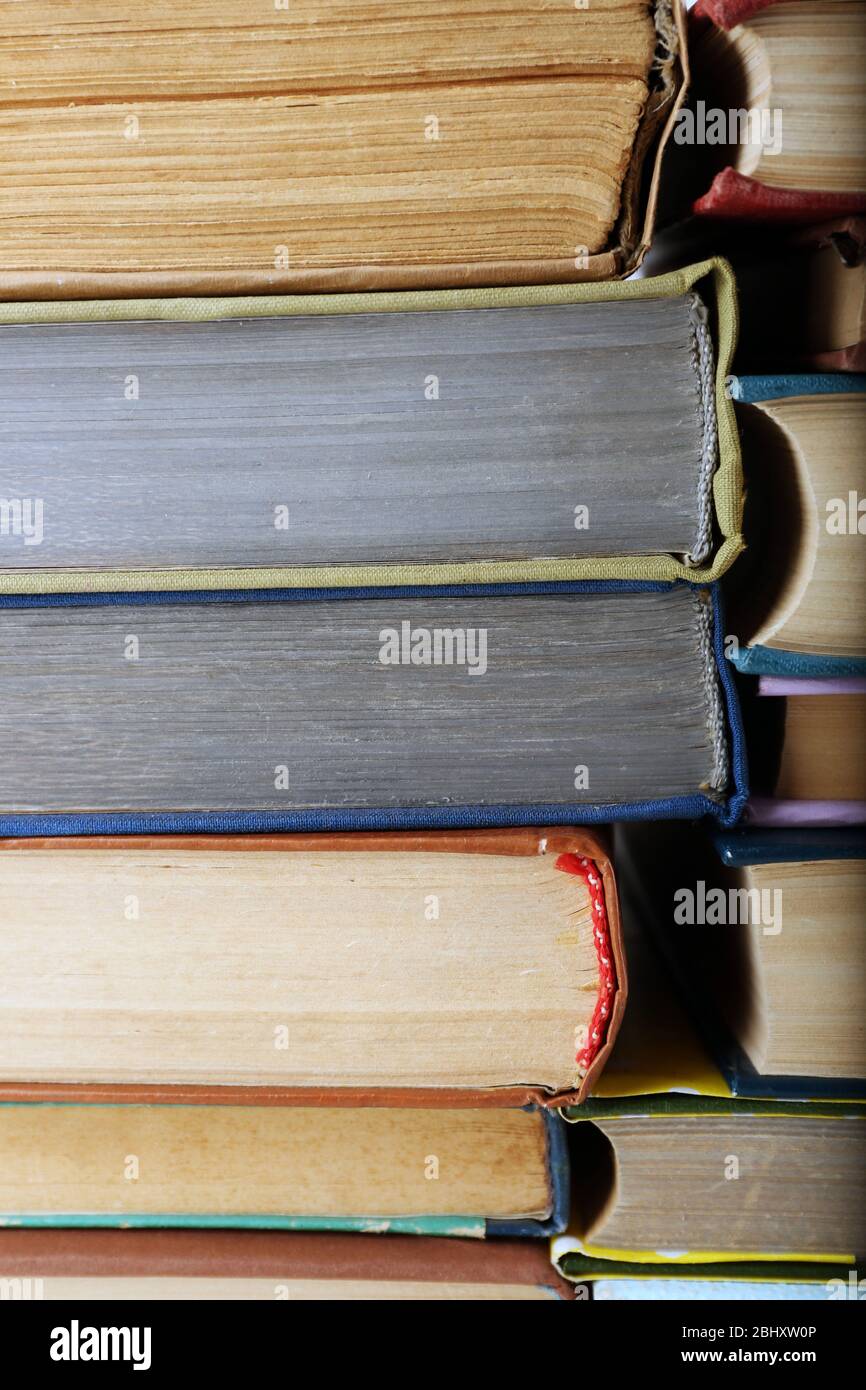 Stack of books background Stock Photo - Alamy