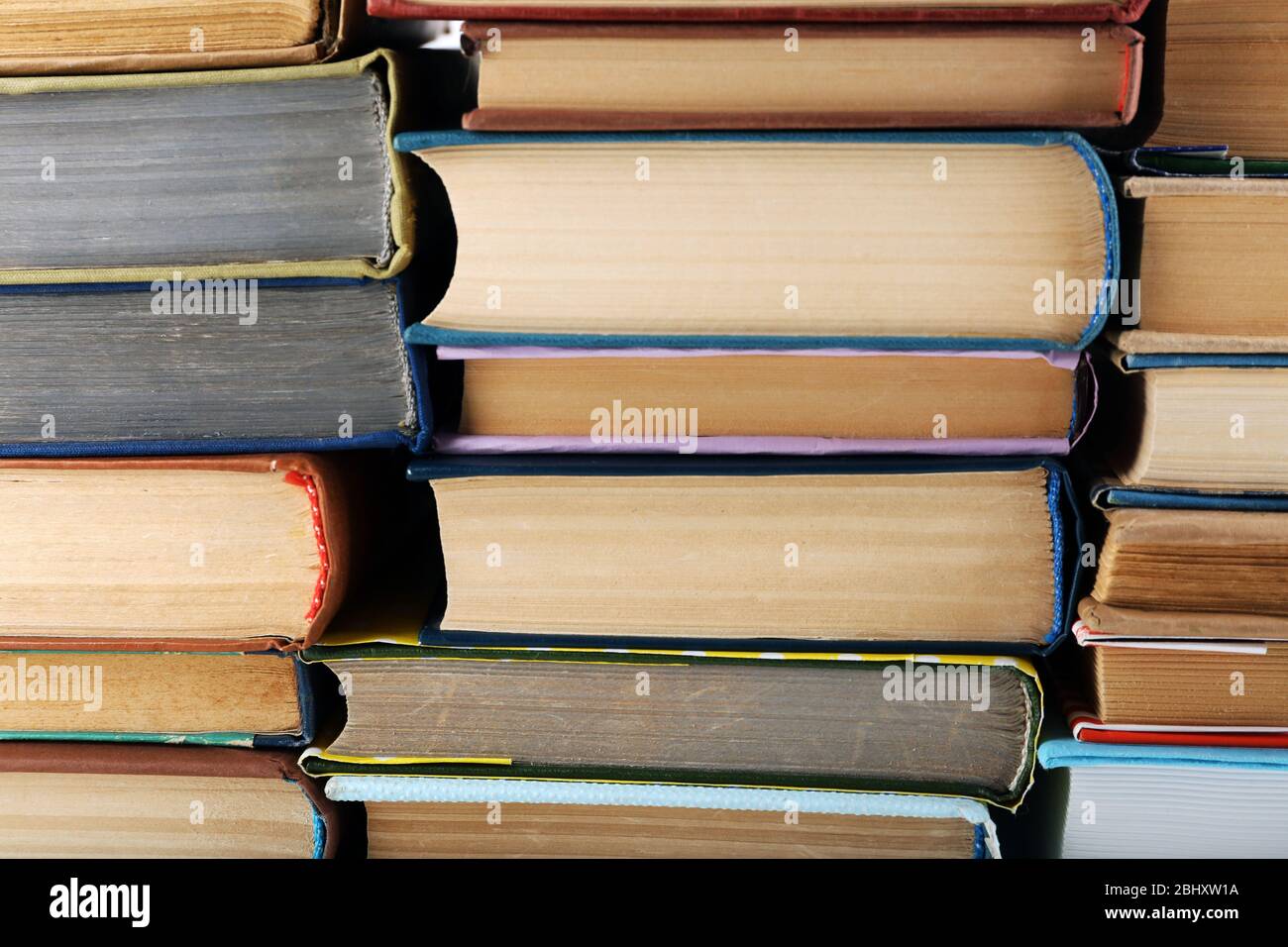 Stack of books background Stock Photo - Alamy