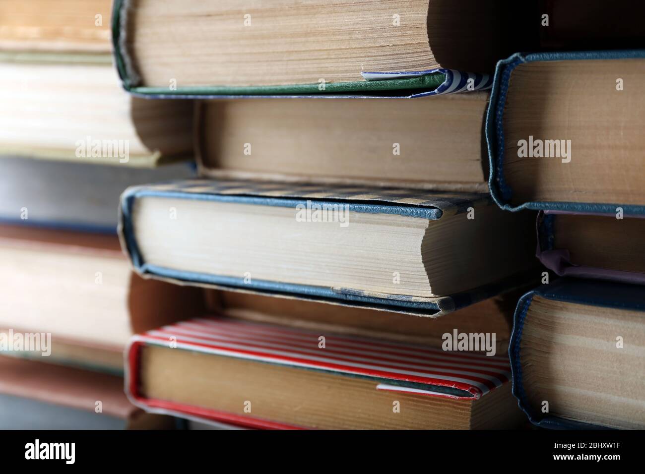 Stack of books background Stock Photo - Alamy