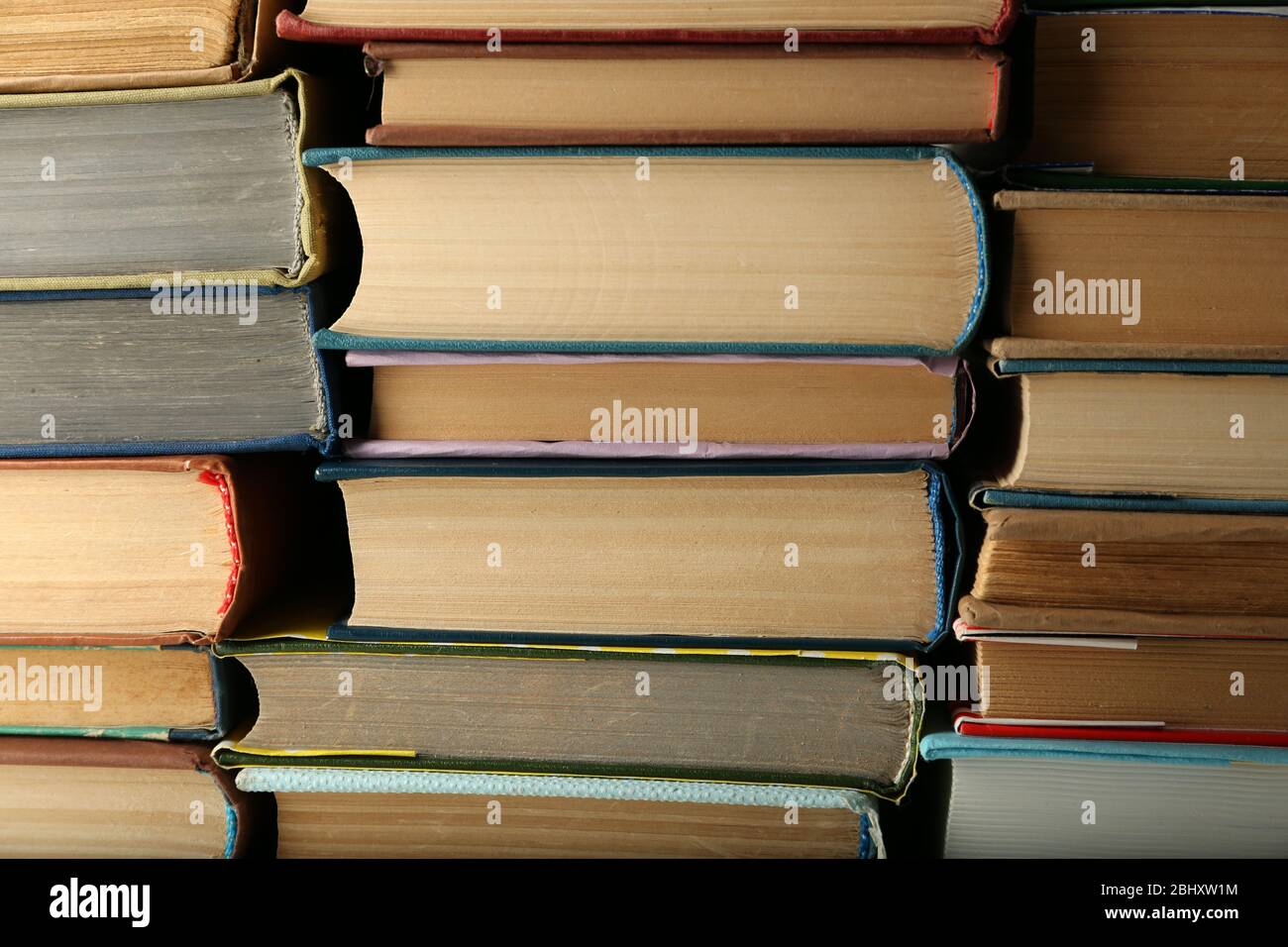 Stack of books background Stock Photo - Alamy