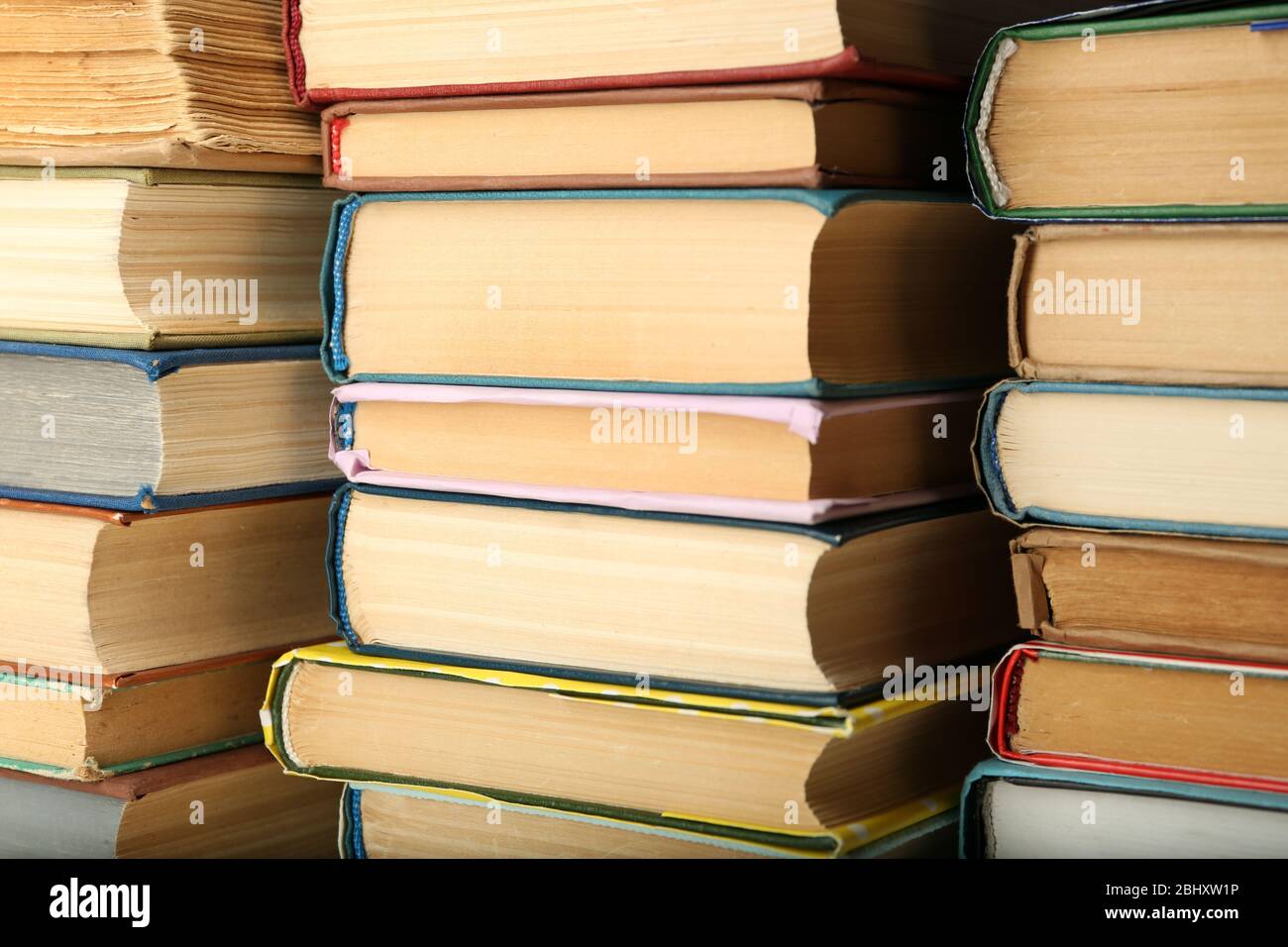 Stack of books background Stock Photo - Alamy