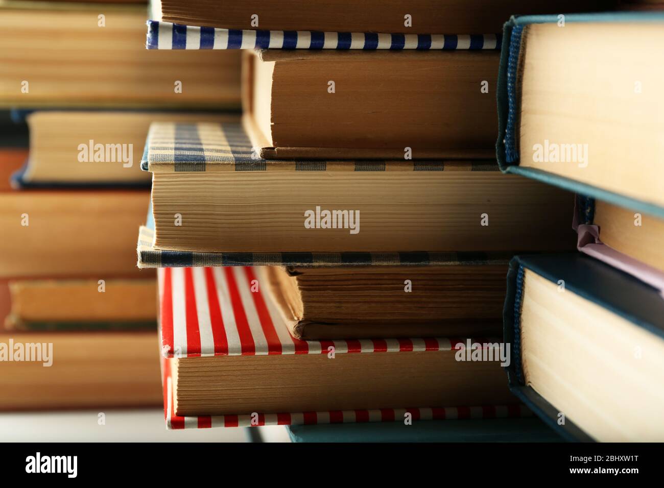 Stack of books background Stock Photo - Alamy