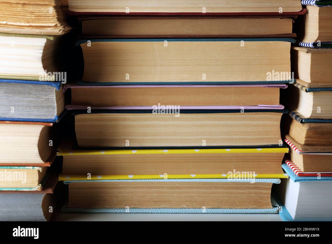 Stack of books background Stock Photo - Alamy