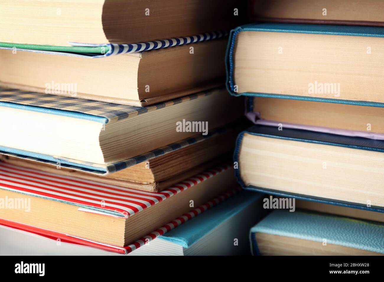 Stack of books background Stock Photo - Alamy