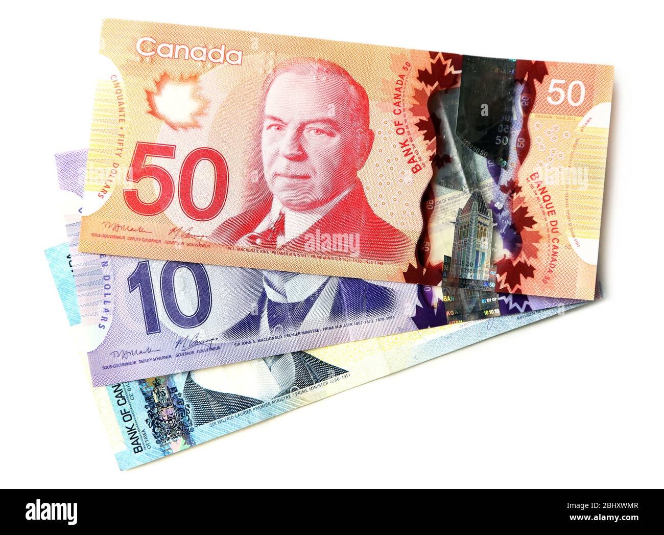 Canadian fifty dollar bill Cut Out Stock Images & Pictures - Alamy