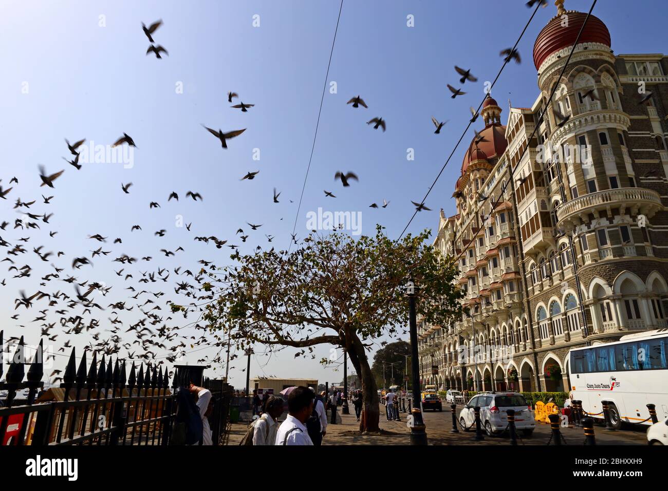 MUMBAI, INDIA - February 7, 2019: Dhobi Ghat open air laundry next to ...