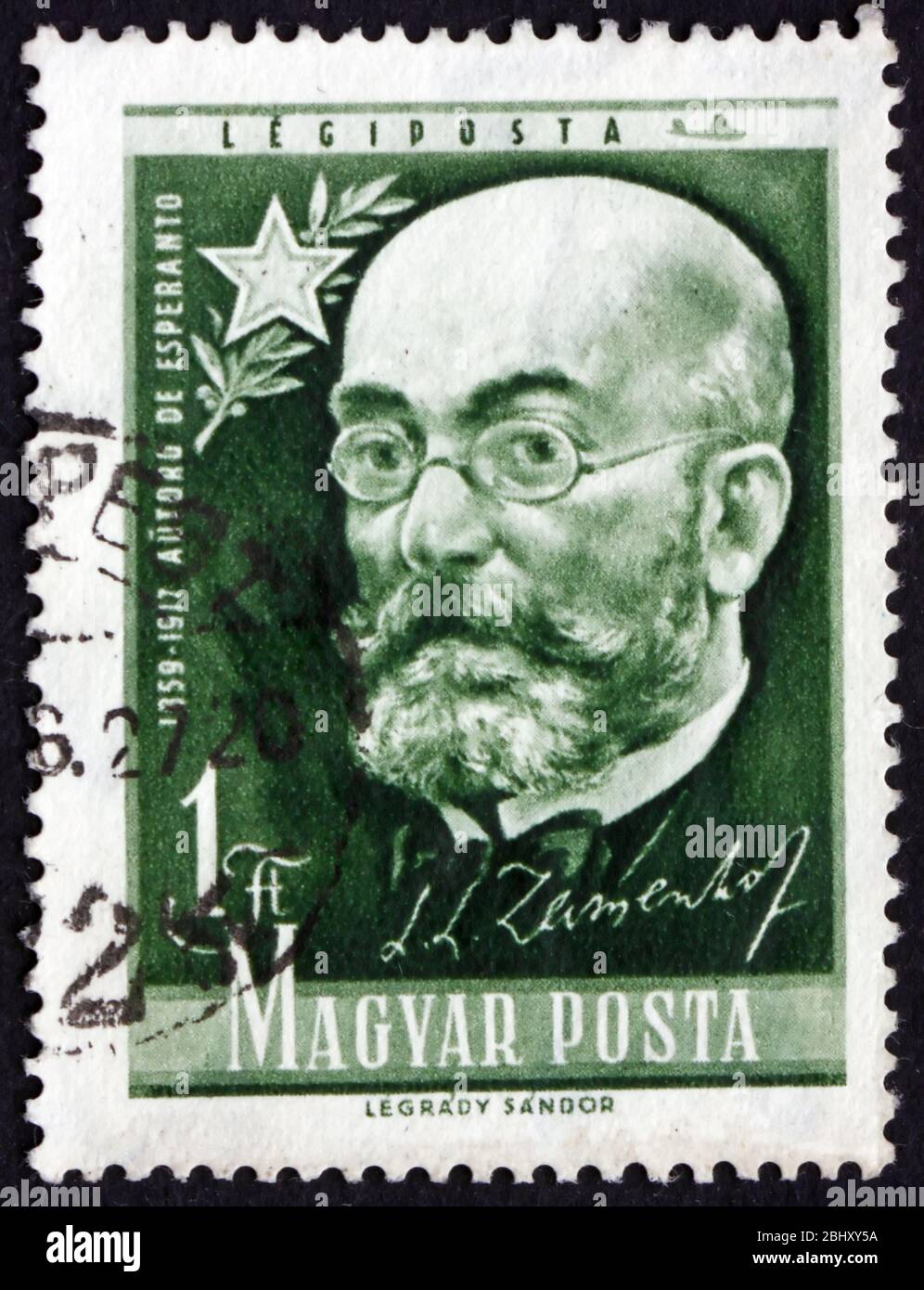 HUNGARY - CIRCA 1957: a stamp printed in the Hungary shows Lazarus ...