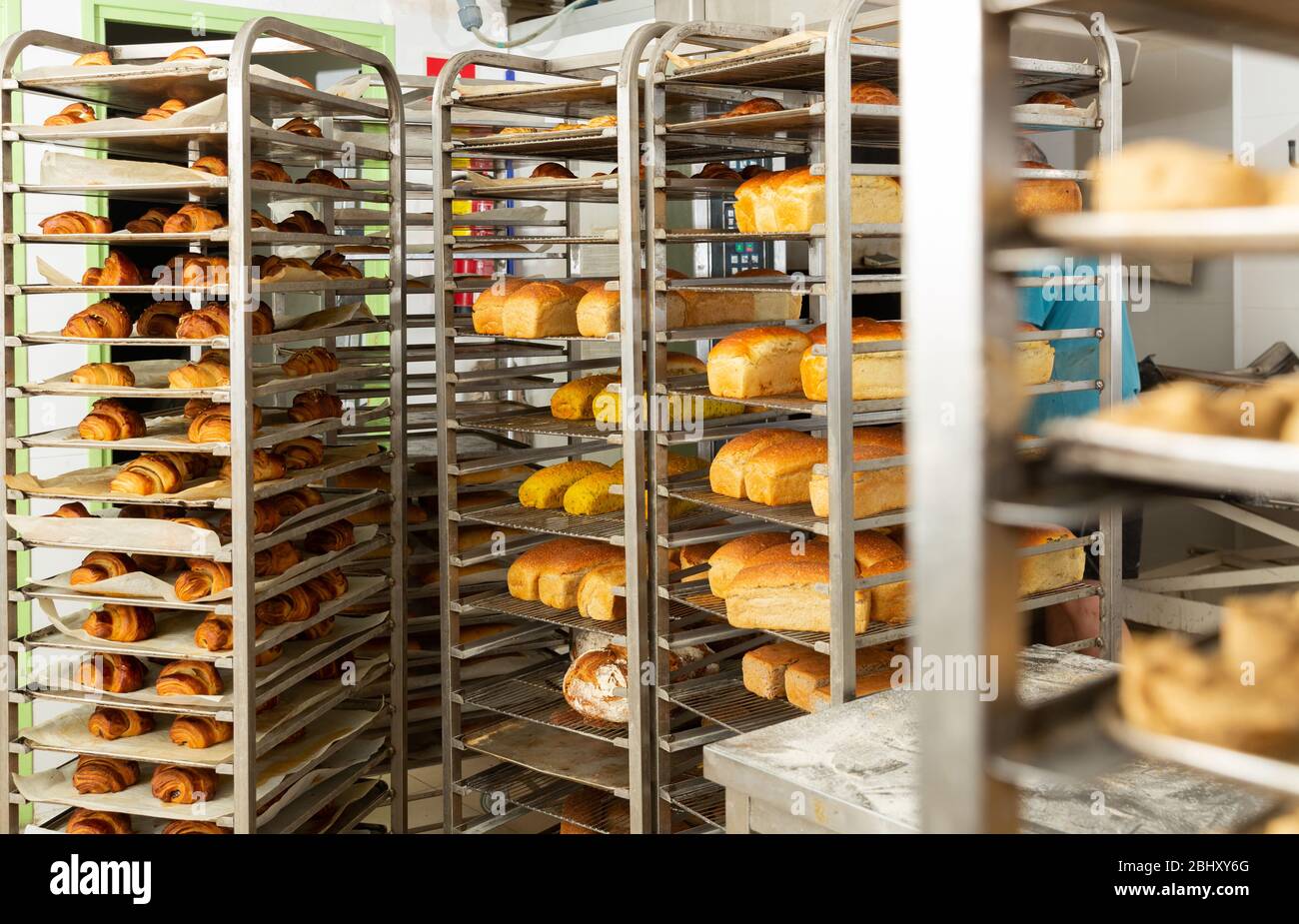 Industrial bread racks hi-res stock photography and images - Alamy
