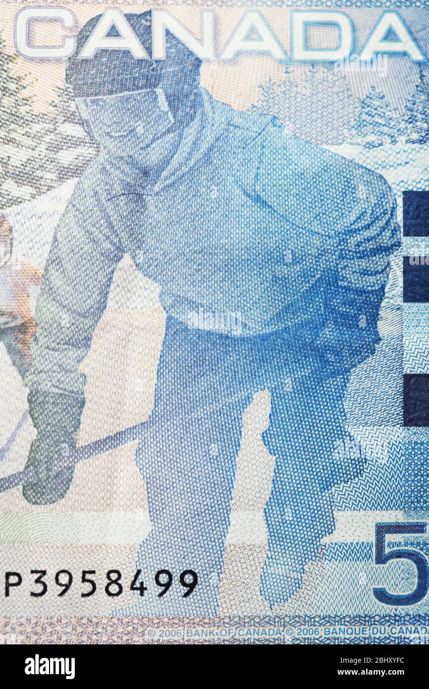 Canada 5 dollars banknote hi-res stock photography and images - Alamy