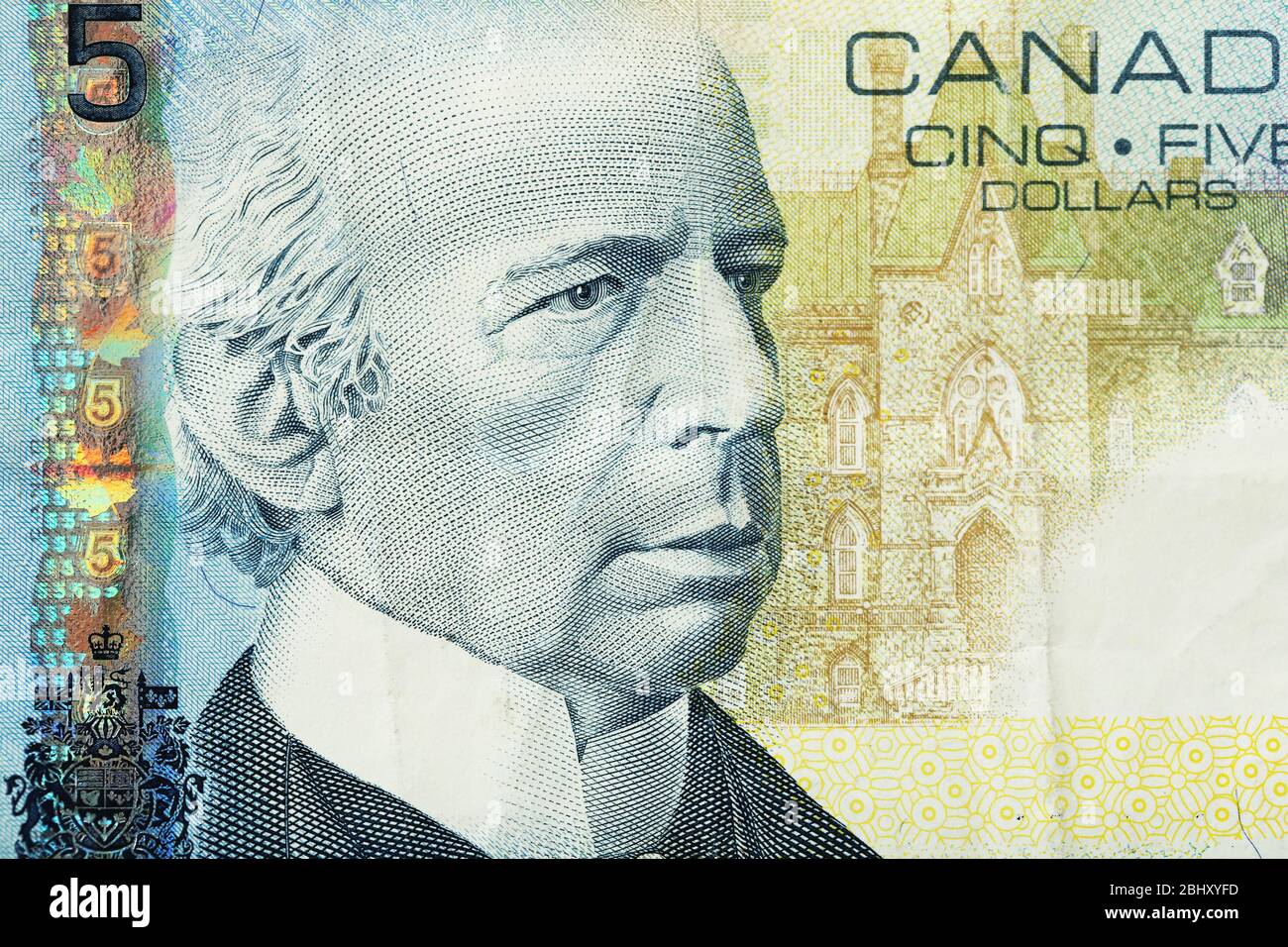 Canada 5 dollar note hi-res stock photography and images - Alamy