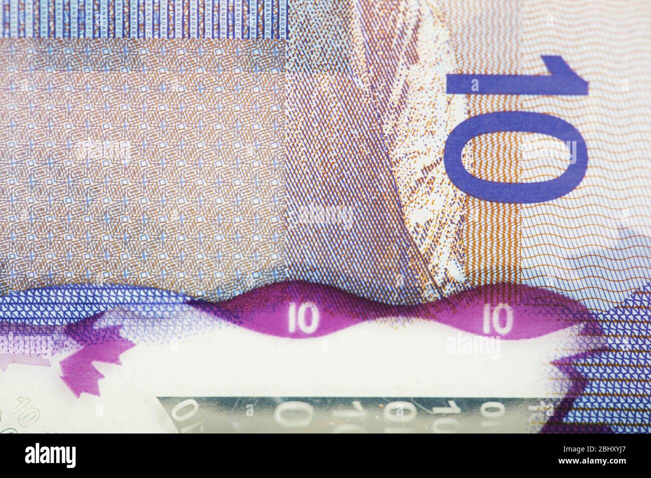 Close up of 10 Canadian dollars Stock Photo - Alamy