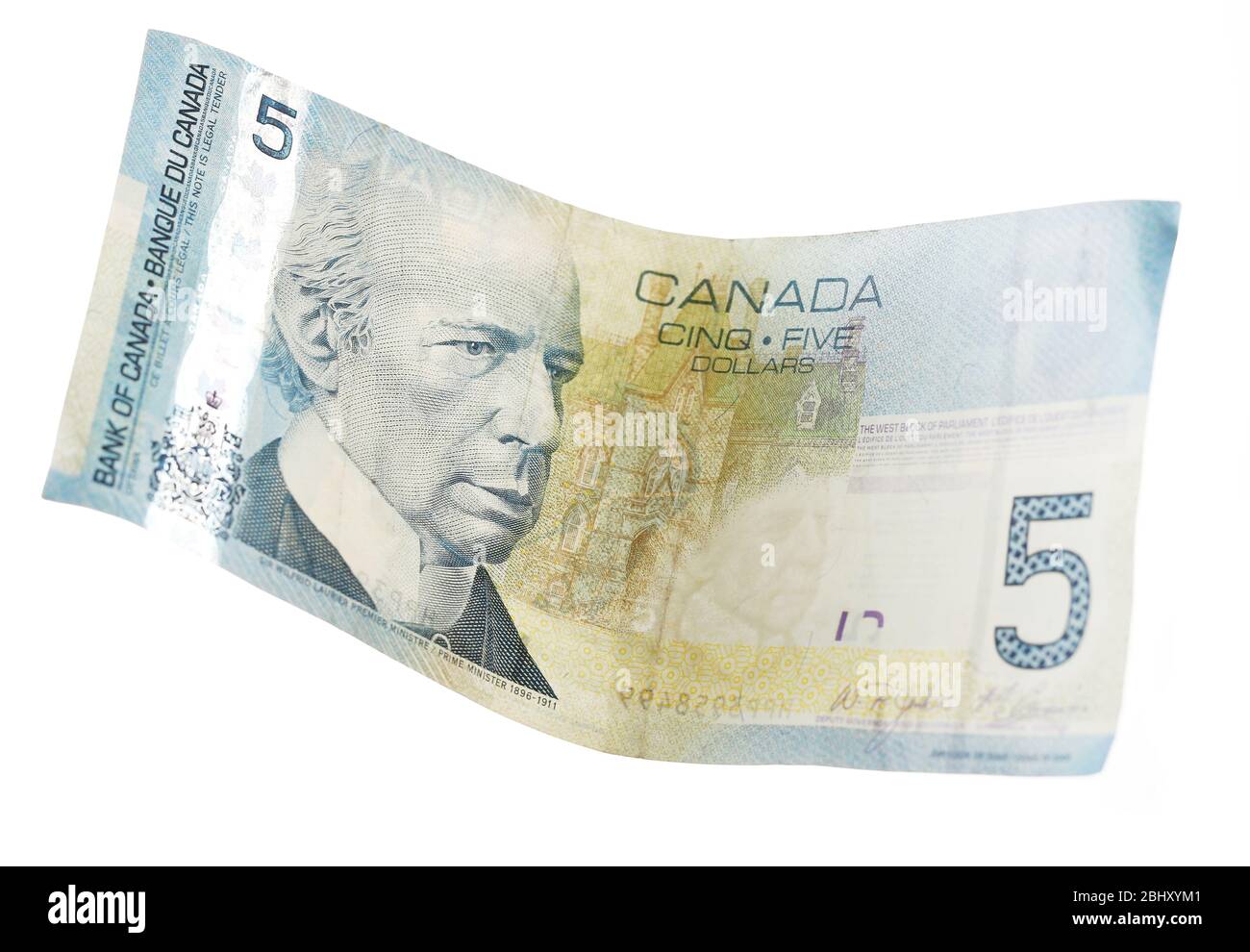 Five canadian dollar bill hi-res stock photography and images - Alamy