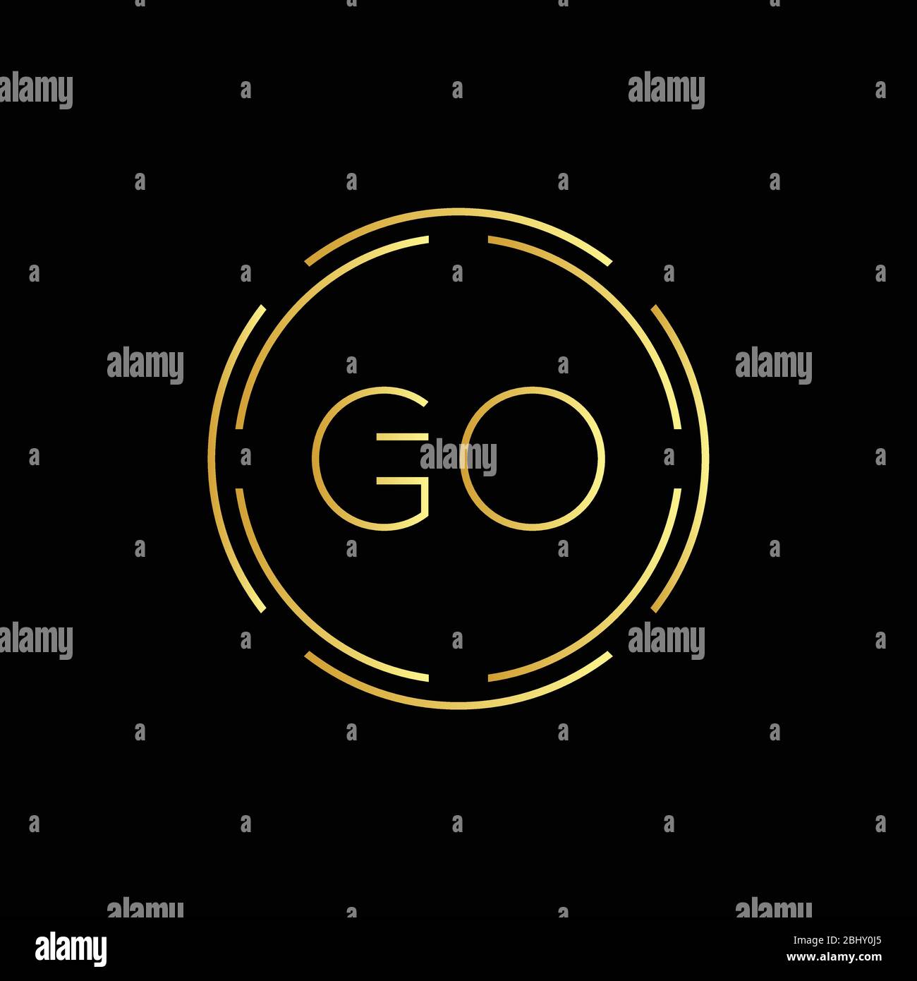 Initial Letter GO Creative Logo Design vector Template. Digital Luxury ...