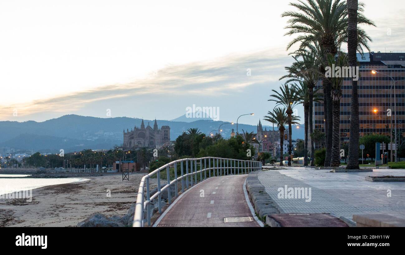 A general view of the cathedral of Palma de Mallorca amid the global ...
