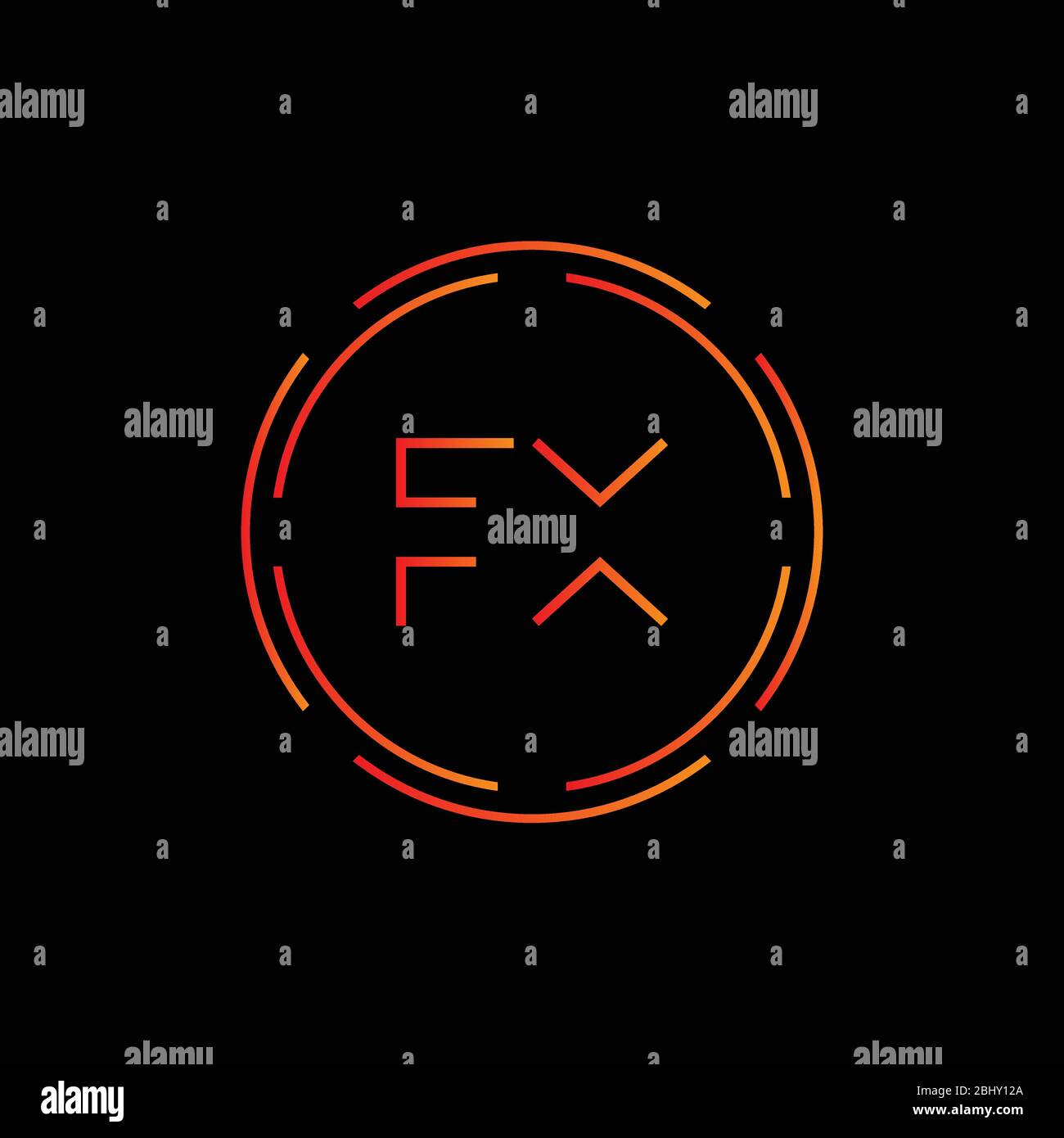 Initial Letter FX Logo Design Vector Template. Creative Linked ...