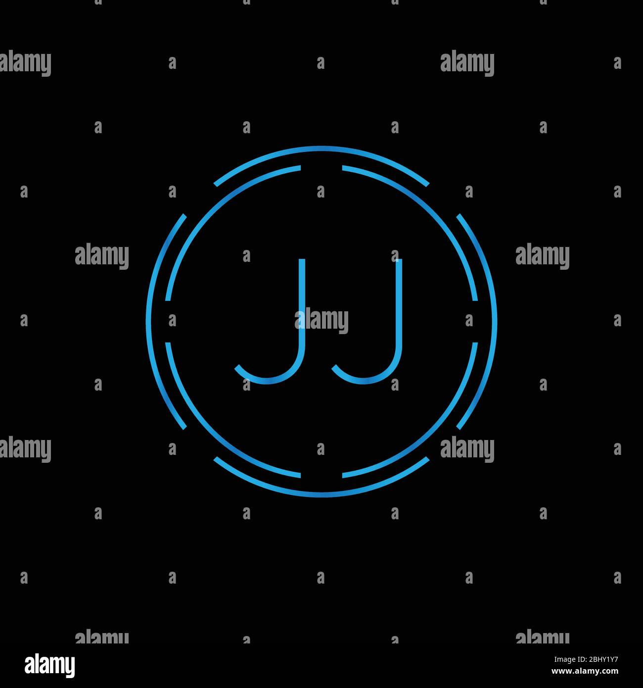 Creative letter JJ Logo Design Vector Template. Digital Linked Letter JJ Logo Design Stock ...