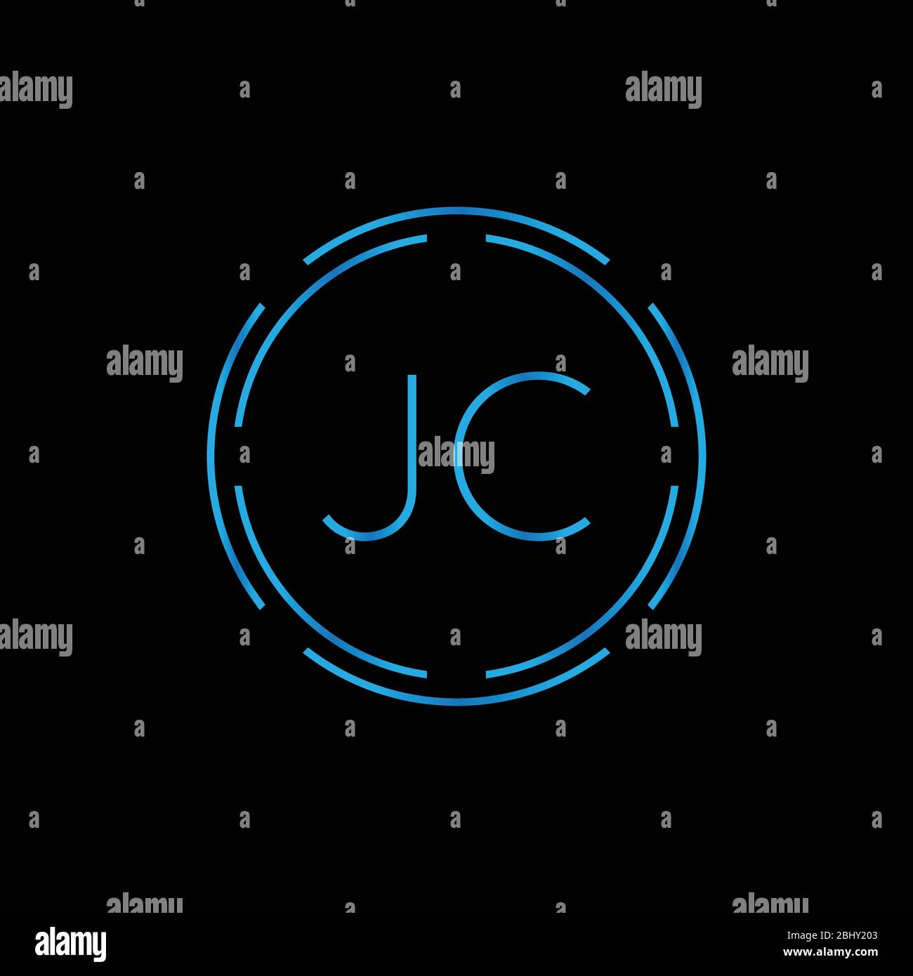 Creative letter JC Logo Design Vector Template. Digital Linked Letter JC Logo Design Stock ...