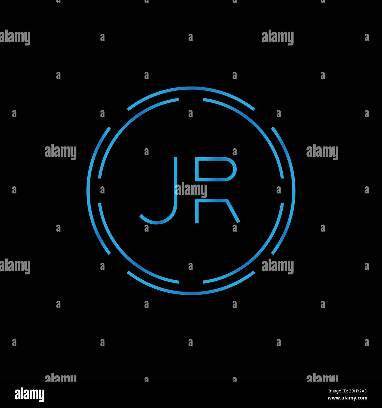 Creative letter JR Logo Design Vector Template. Digital Linked Letter JR Logo Design Stock ...