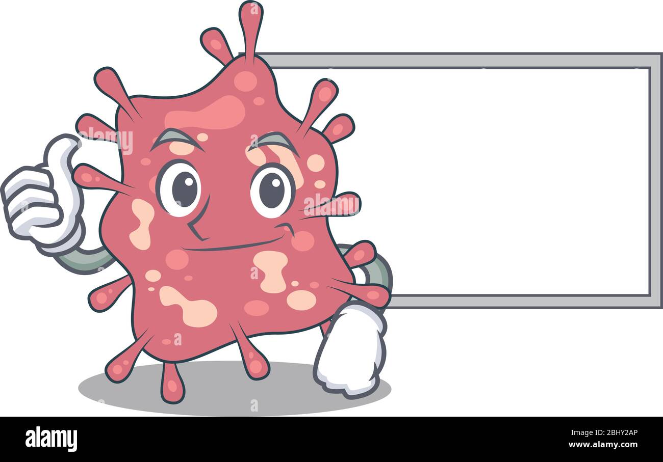 Humorous haemophilus ducreyi cartoon design Thumbs up bring a white ...
