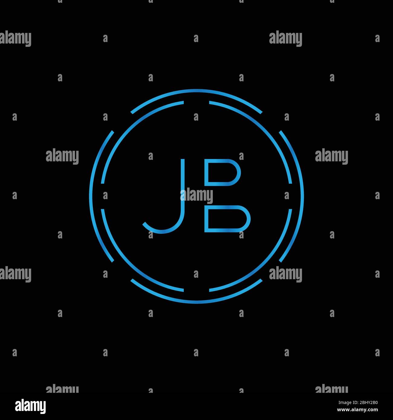 Creative letter JB Logo Design Vector Template. Digital Linked Letter JB Logo Design Stock ...