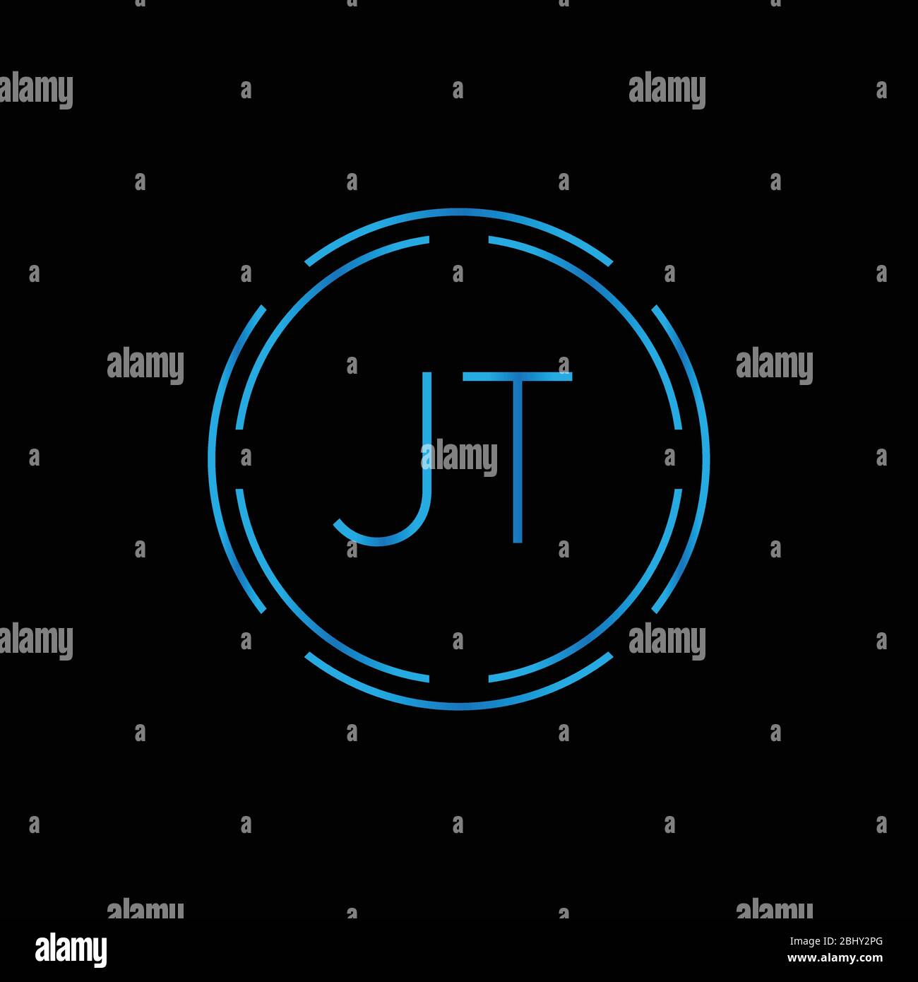 Creative letter JT Logo Design Vector Template. Digital Linked Letter JT Logo Design Stock ...
