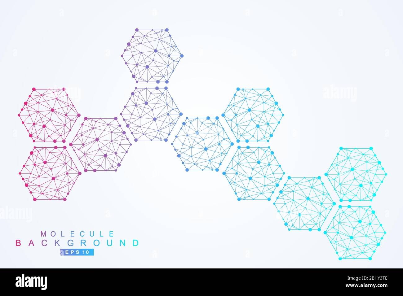 Hexagonal abstract background. Big Data Visualization. Global network connection Stock Vector ...