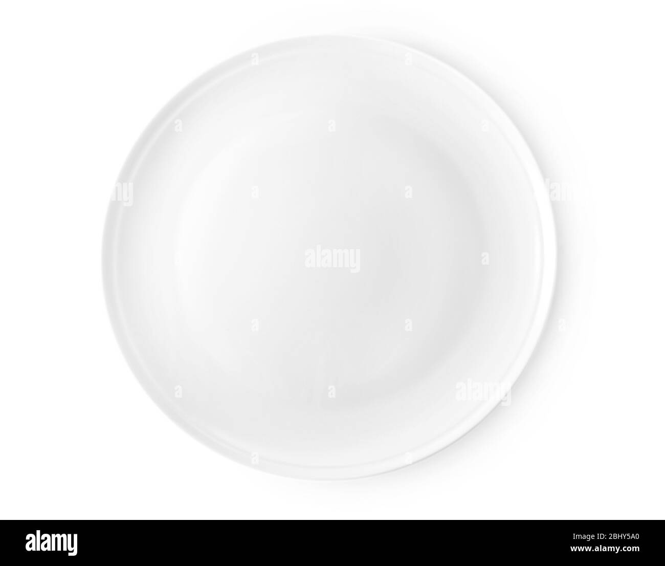 Empty plate isolated on white Stock Photo - Alamy