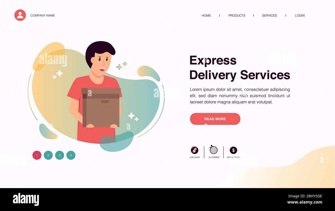 Web page design with business or finance concept for website and mobile website development ...