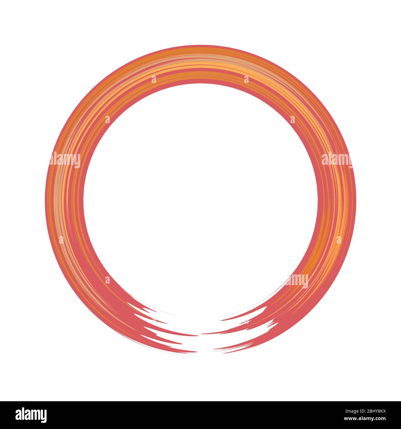 Hand-painted acryllic circle or round border. Flat and solid color ...