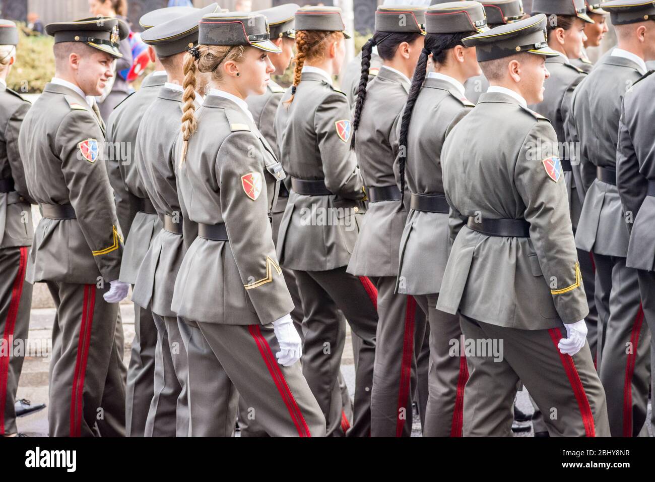 Belgrade / Serbia - September 8, 2018: Promotion of youngest officers ...