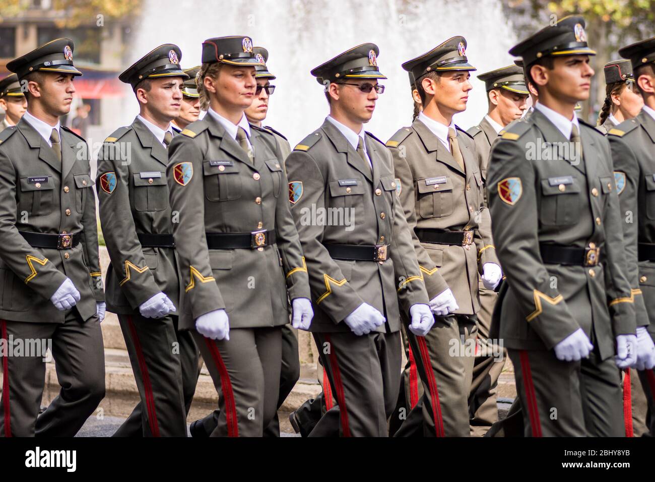 Belgrade / Serbia - September 8, 2018: Promotion of youngest officers of Serbian Army - the ...