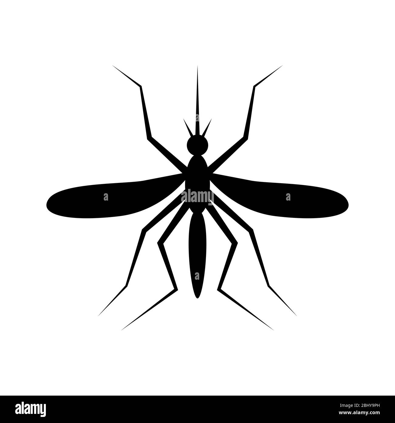 Black mosquito sign drinks blood, vector art Stock Vector Image & Art ...