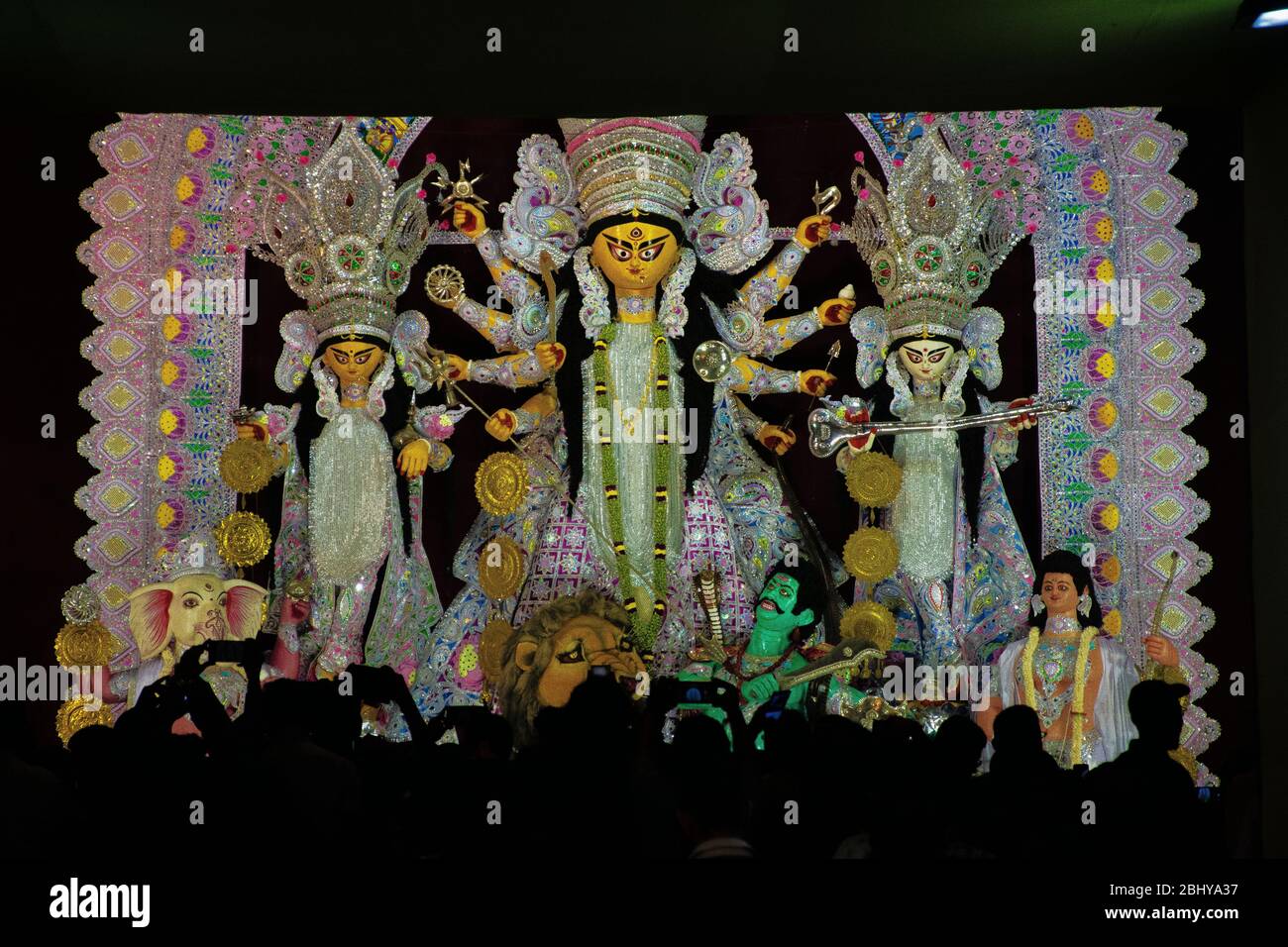 Durga idol famous puja hi-res stock photography and images - Alamy