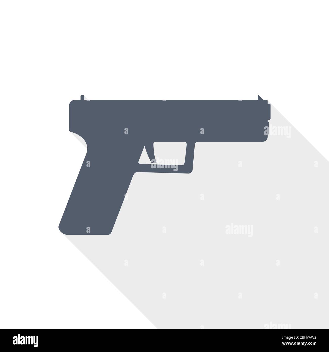 Pistol, gun, weapon flat design vector icon Stock Vector Image & Art ...