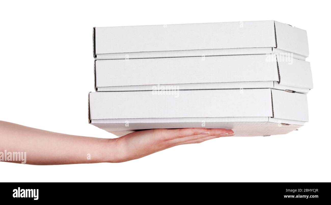 People hand holding pack Cut Out Stock Images & Pictures - Alamy