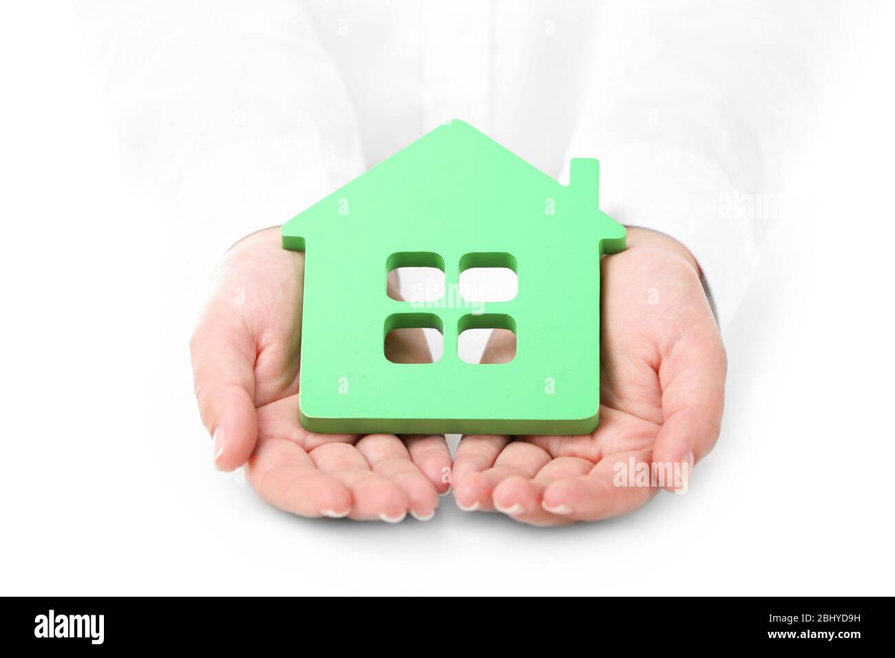 Woman holding toy hands Cut Out Stock Images & Pictures - Alamy