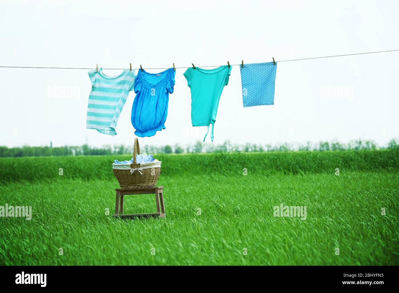 Ecological laundry in nature hi-res stock photography and images - Alamy